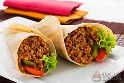 Wrap de Contrafilé, Wrap de Carne Moída, Wrap de Contrafilé com Pepino ...